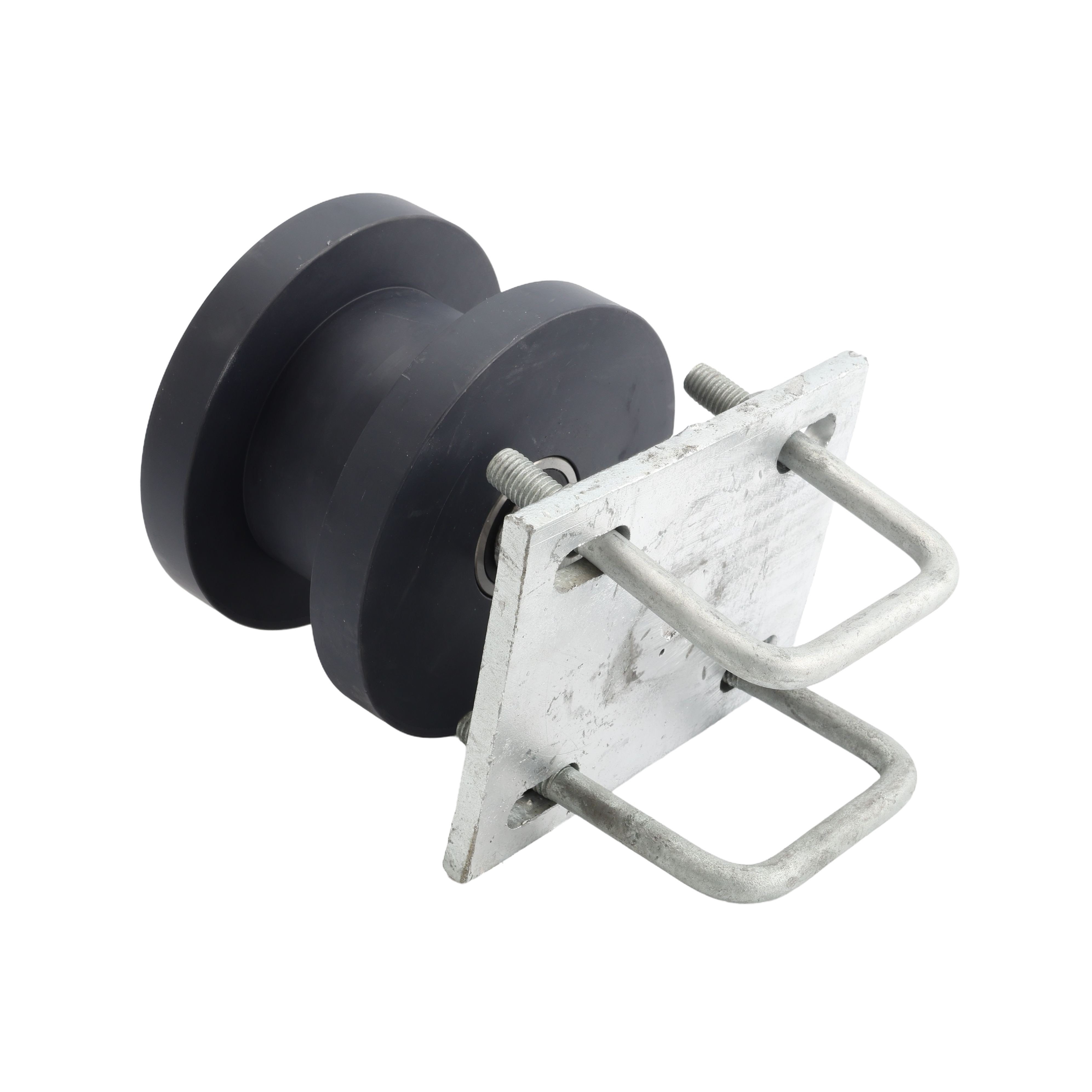3" Square Post x 2" Square Gate Frame Nylon Cantilever Roller for Chain ...