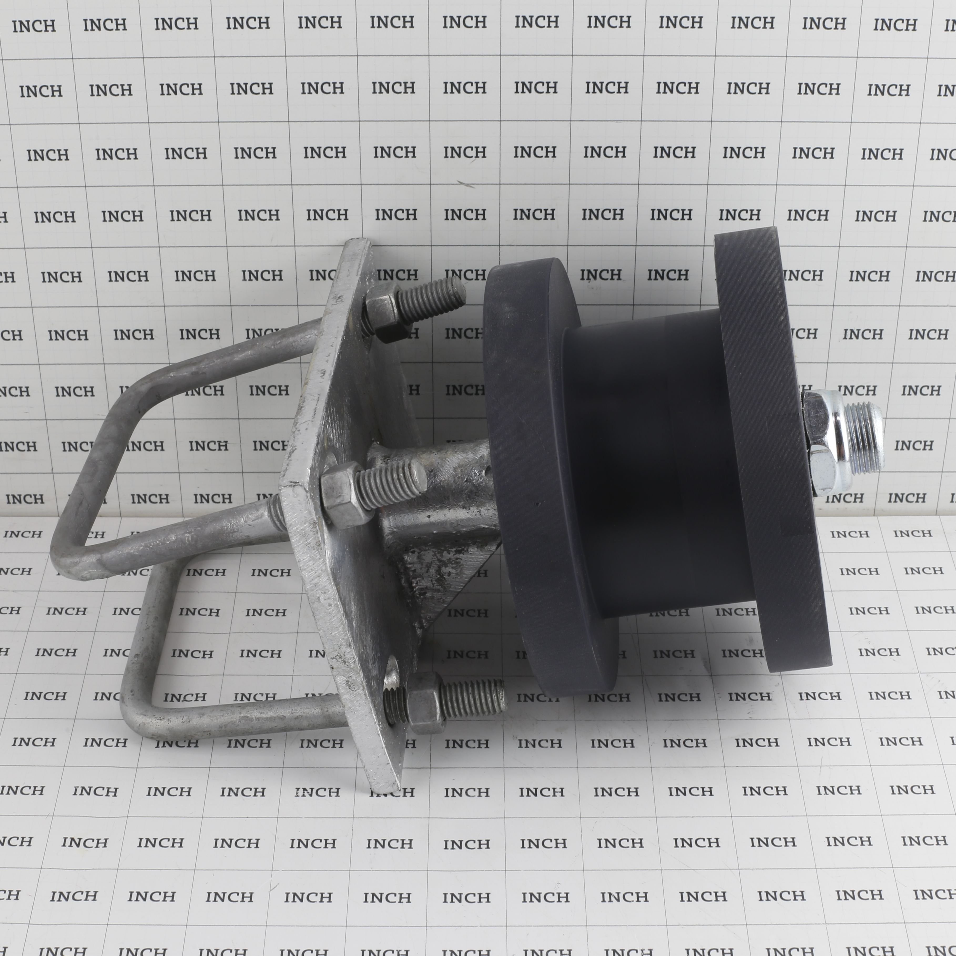 4" Square Post x 2" Square Gate Frame Nylon Cantilever Roller for Chain ...