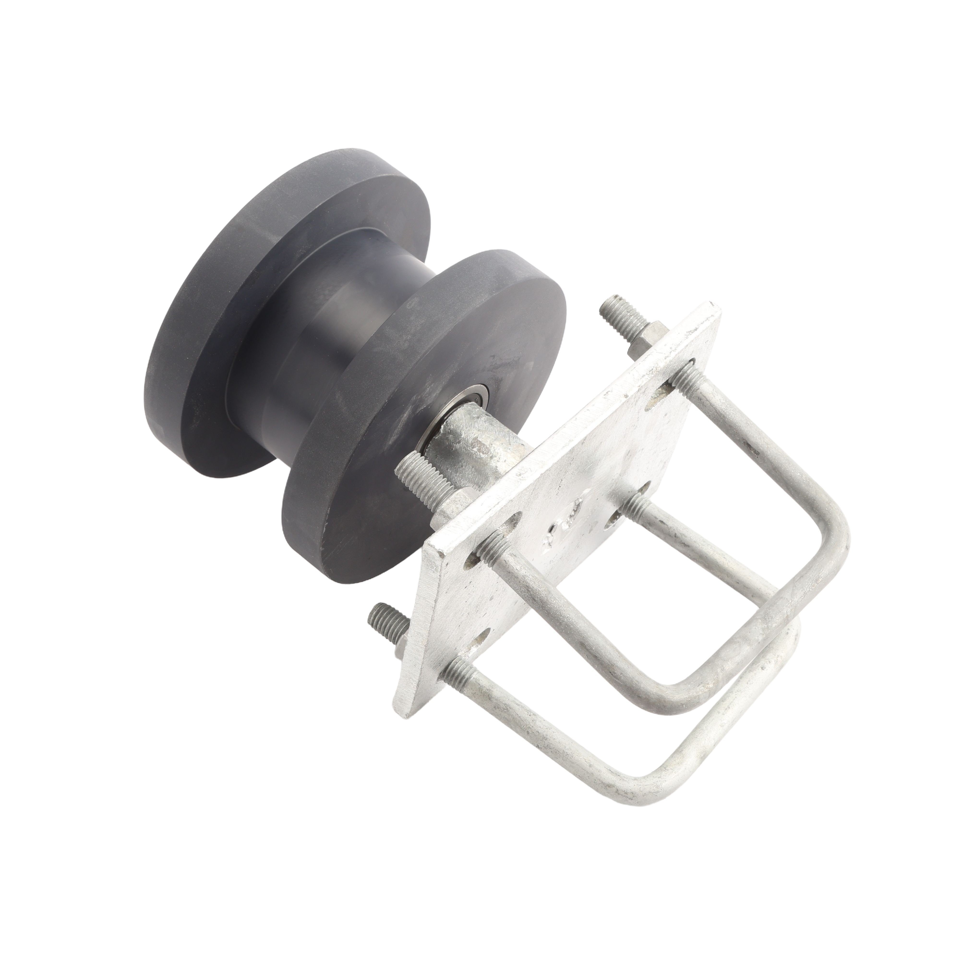 4" Square Post x 2" Square Gate Frame Nylon Cantilever Roller for Chain ...