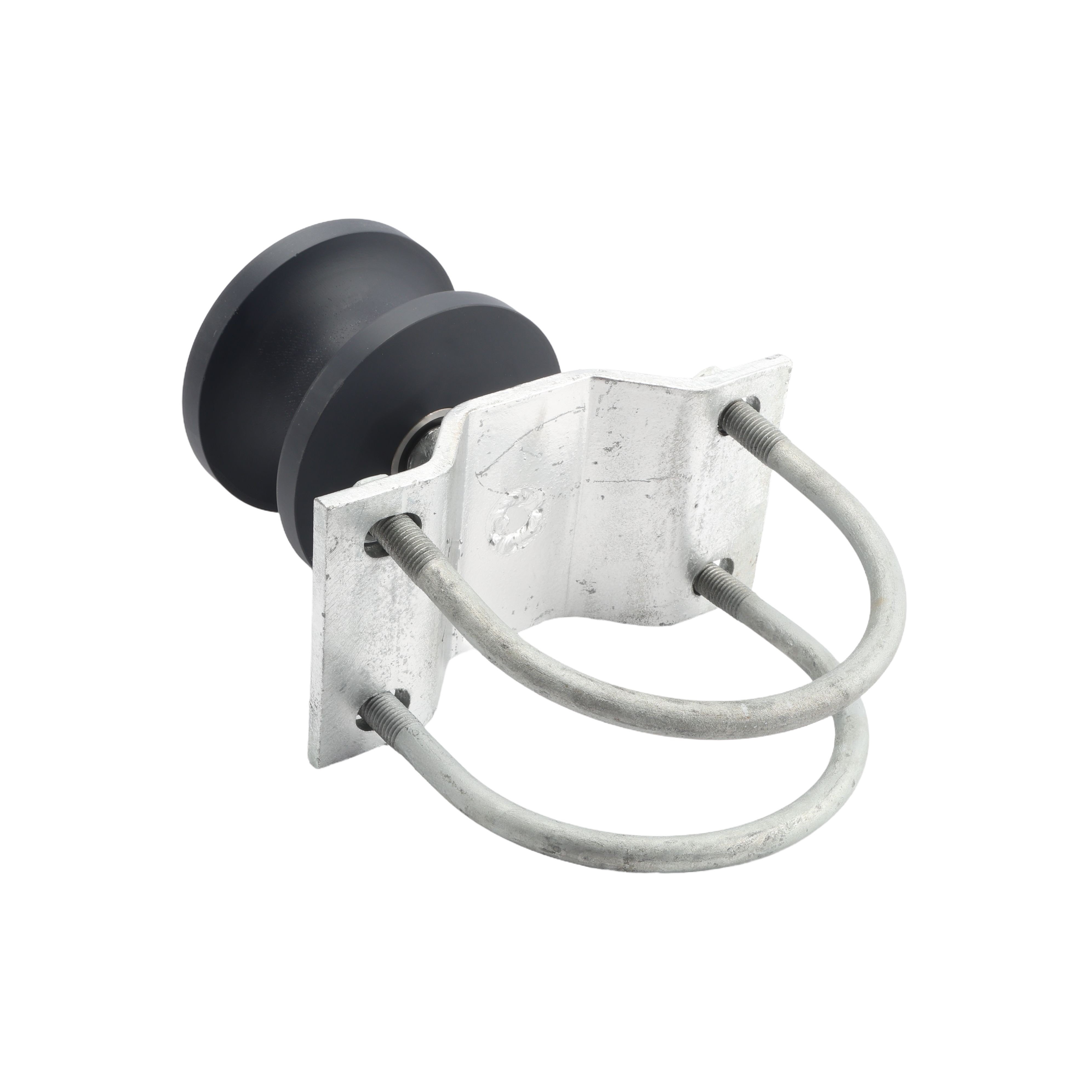 Chain Link 6 5/8" Round Post x 2 1/2" [2 3/8" OD] Round Gate Frame Nylon Cantilever Roller for ...