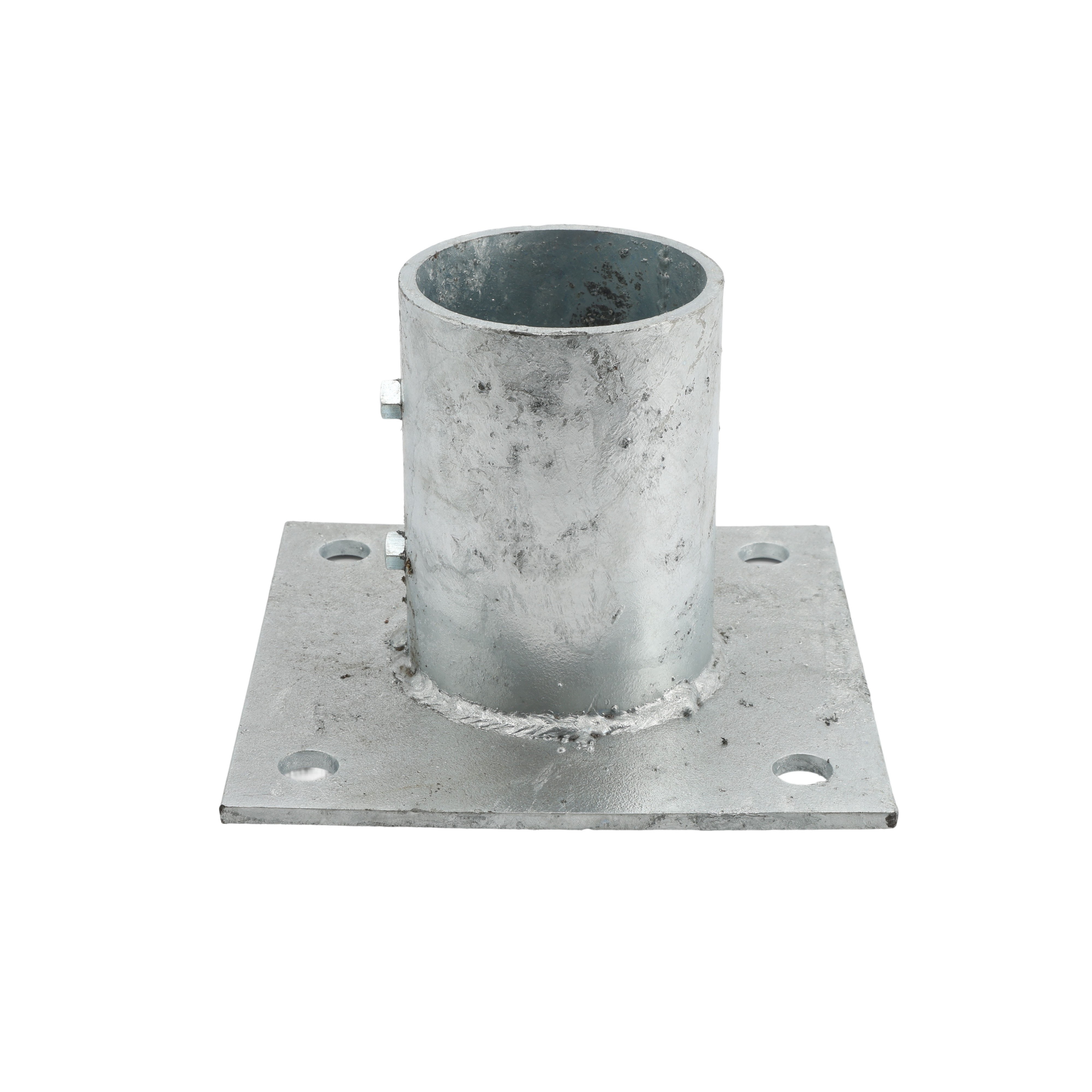 3 1/2" Domestic Chain Link Surface Mount Post Floor Flange | Pressed ...