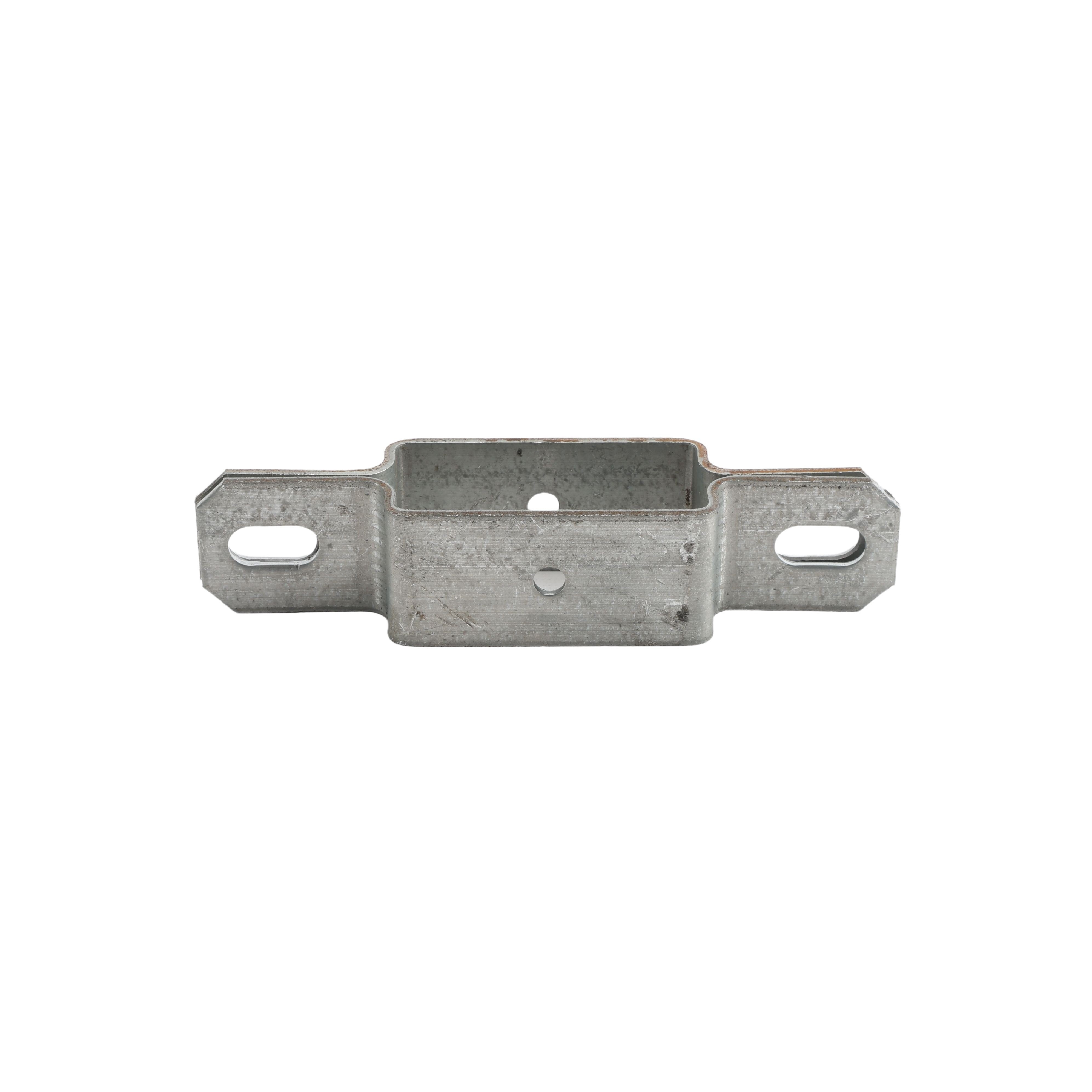 2 1/2" Post x 1 1/4" Rail Square Line Rail Clamp Chain Link Galvanized ...