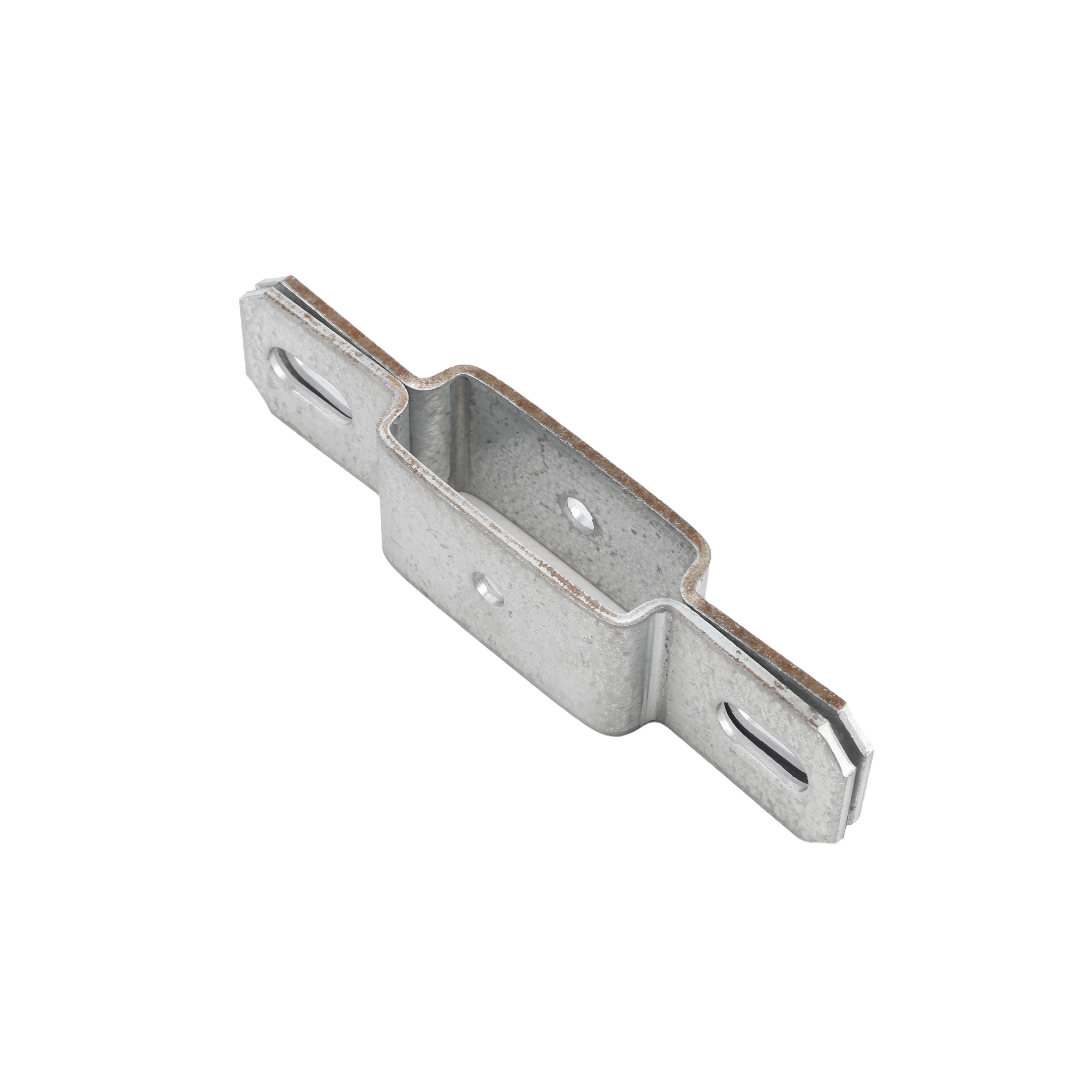 2" Post x 1 1/4" Rail Square Line Rail Clamp Chain Link Galvanized ...